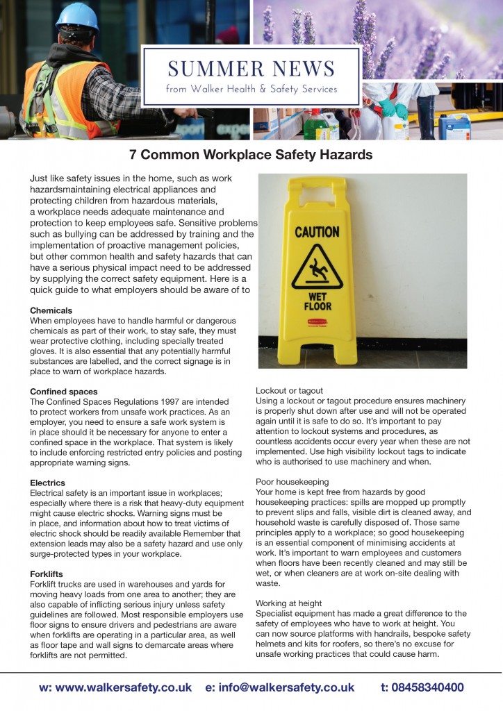 Summer Newsletter | Health and Safety Blog